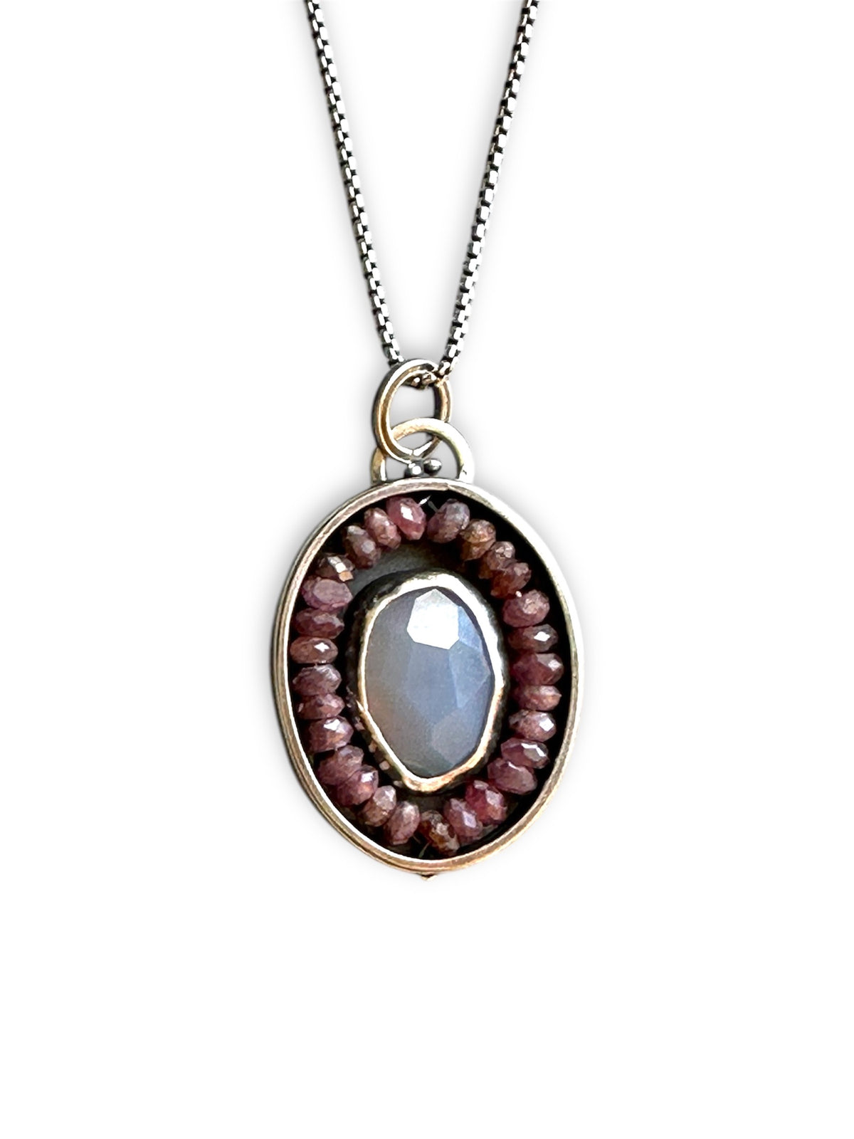 Blue Opal & Ruby Geode Pendant – Erica Stankwytch Bailey